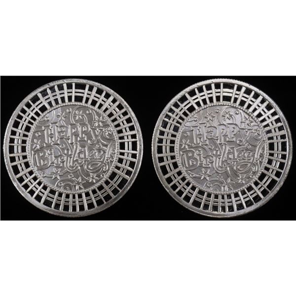 (2) 1 OZ .999 SILVER 2024 HAPPY BIRTHDAY ROUNDS