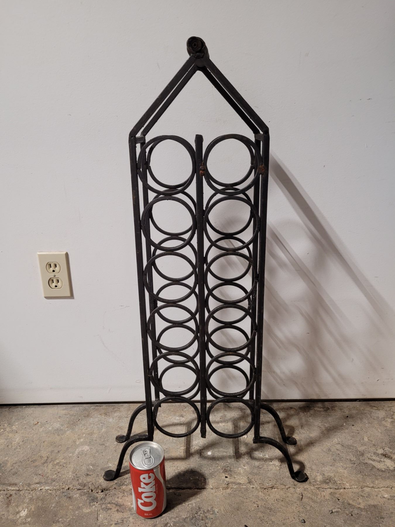 Vintage Heavy Iron Wine Rack