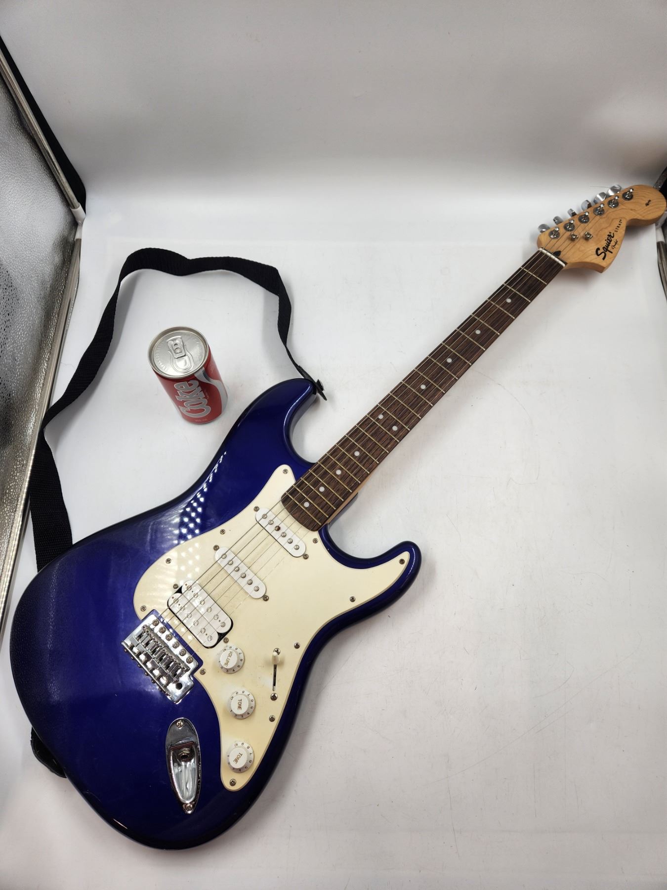 Blue Squier Electric Guitar