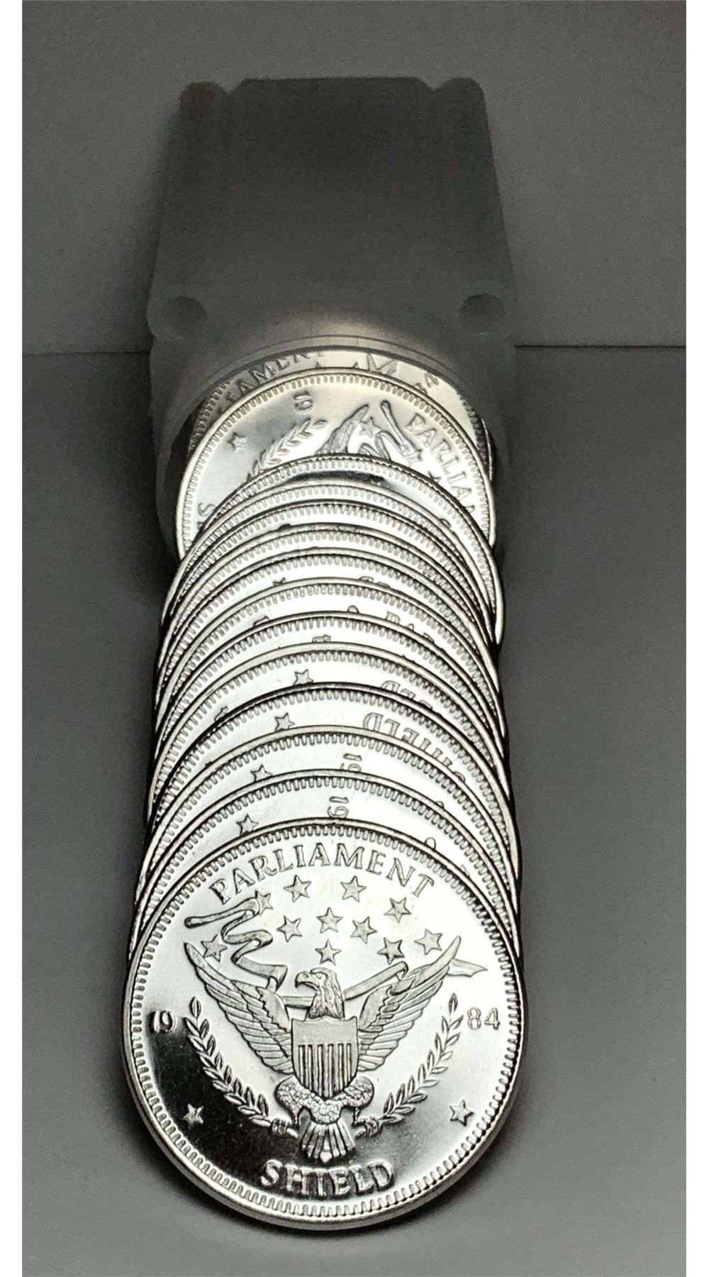 Vintage Roll (20-coins) 1984 Parliament Shield 1 ozt .999 Silver