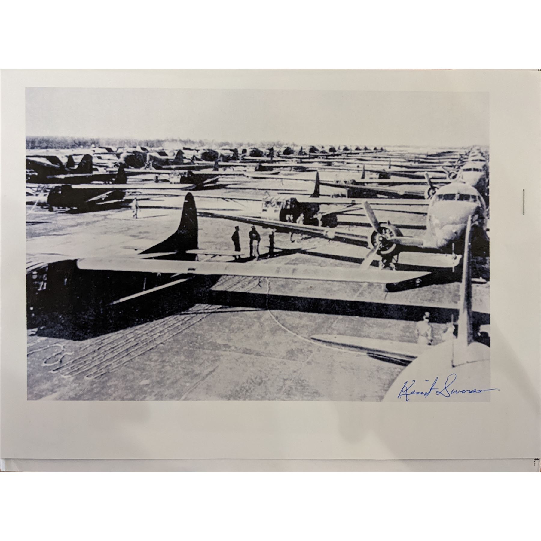 WW2 ACE Kermit Swanson Signed Photo