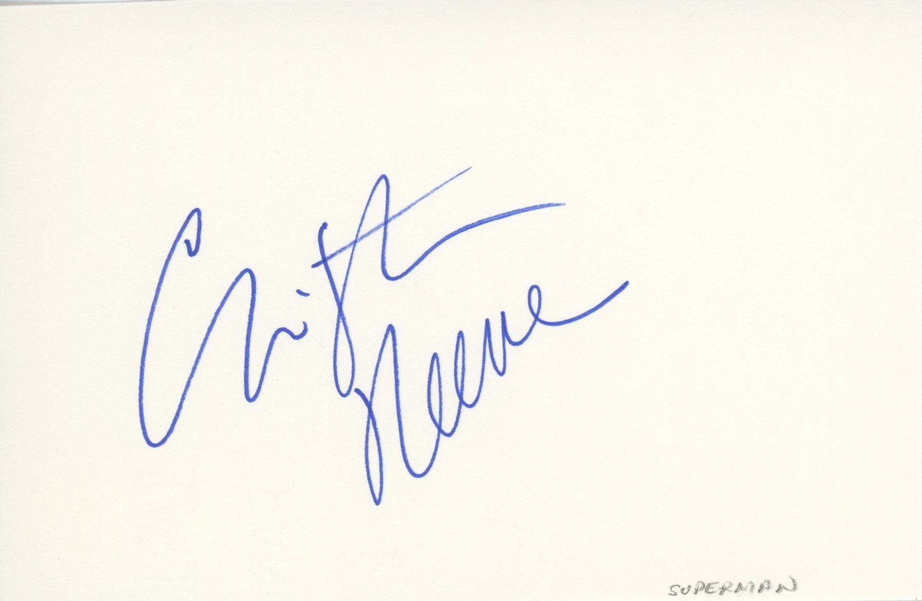 Christopher Reeve signature cut