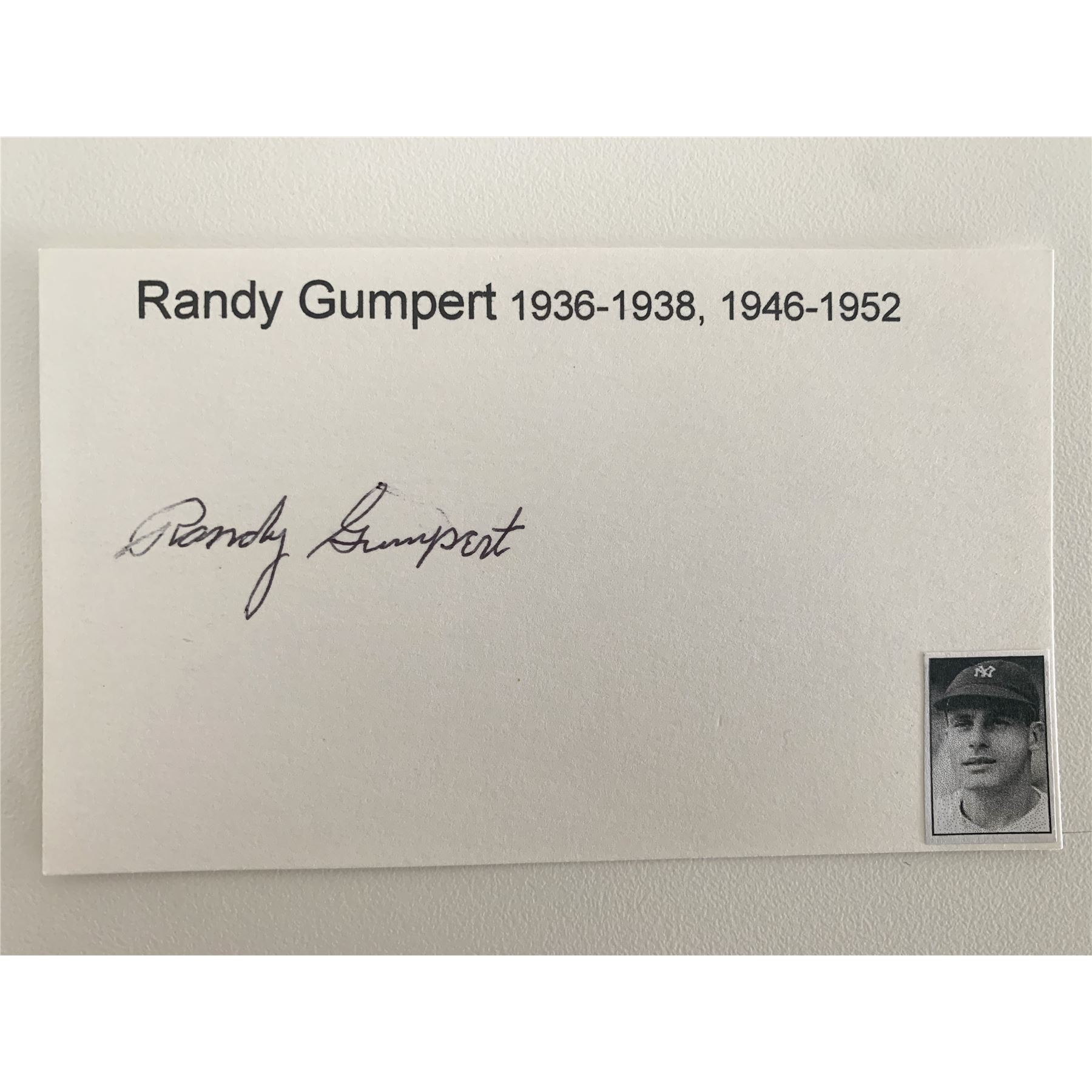 Randy Gumpert original signature