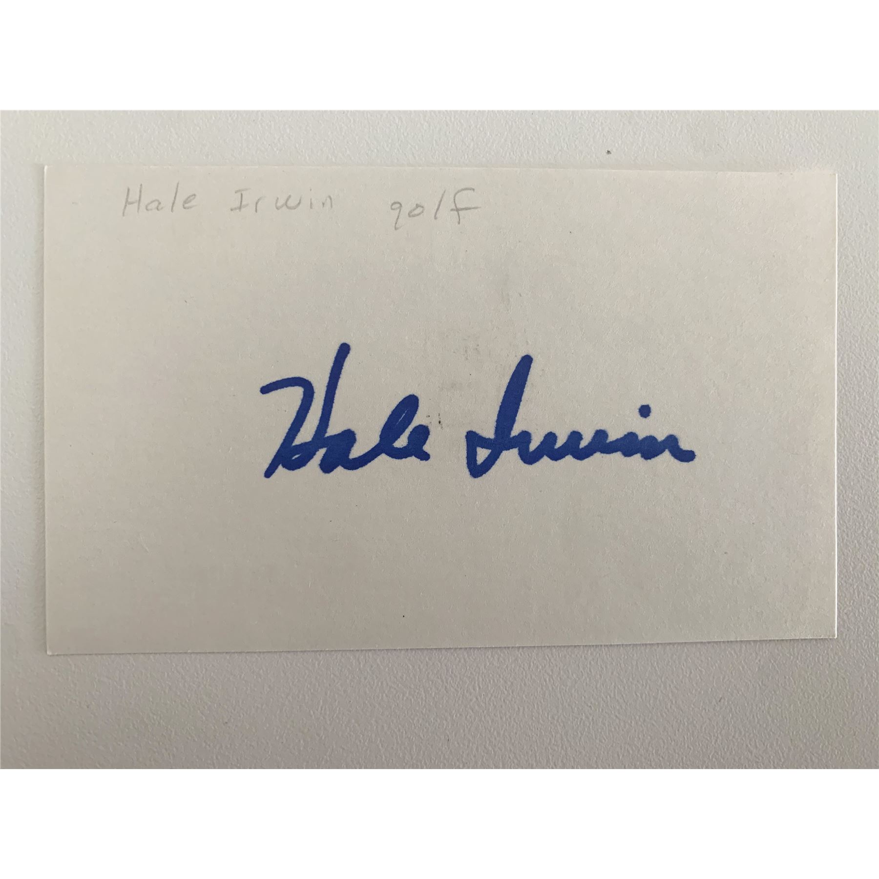 Hale Irwin original signature