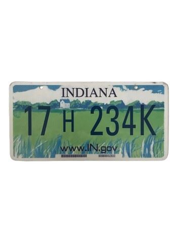 Indiana Govt License Plate Movie Props