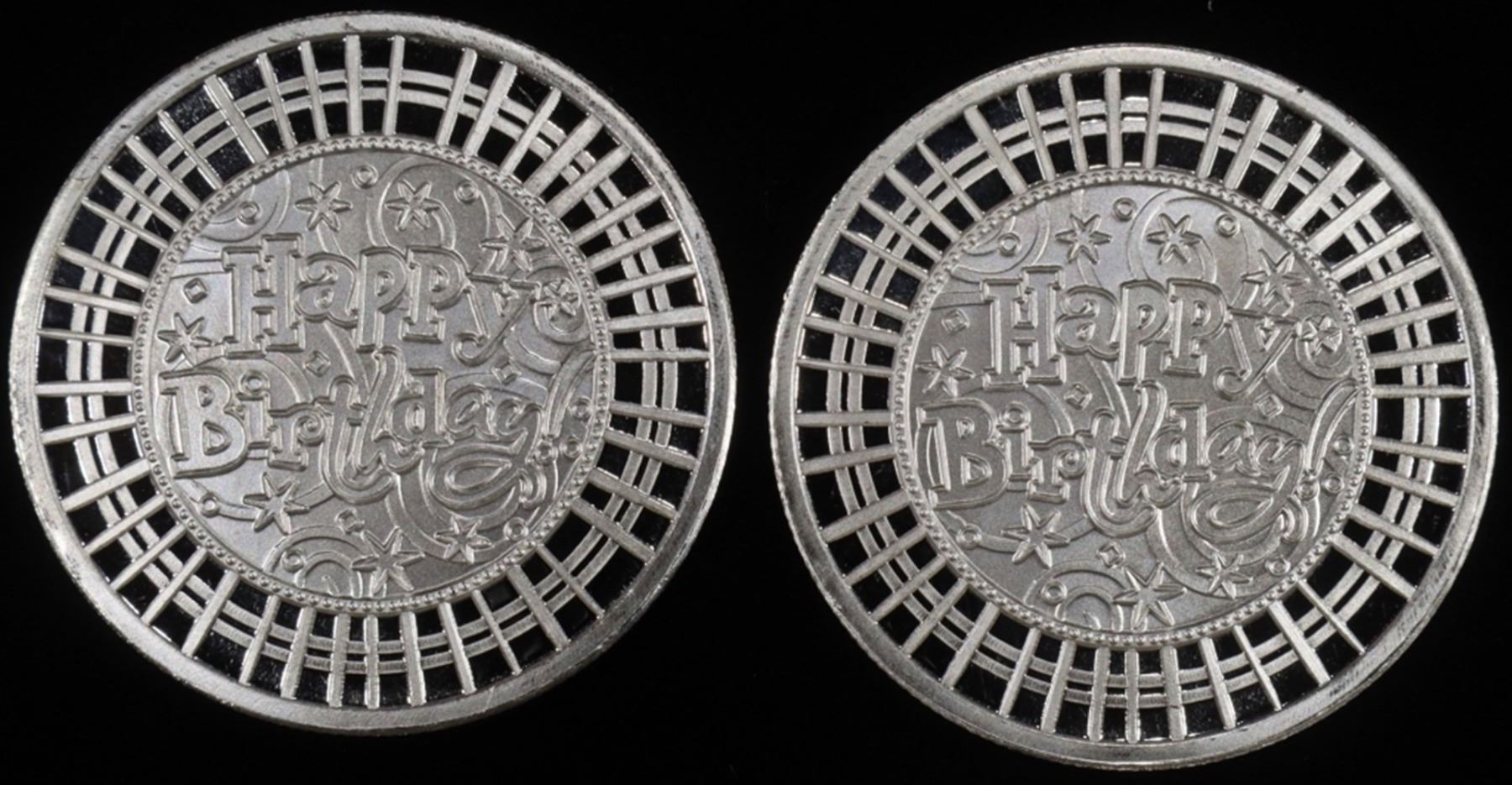 (2) 1 OZ .999 SILVER 2024 HAPPY BIRTHDAY ROUNDS