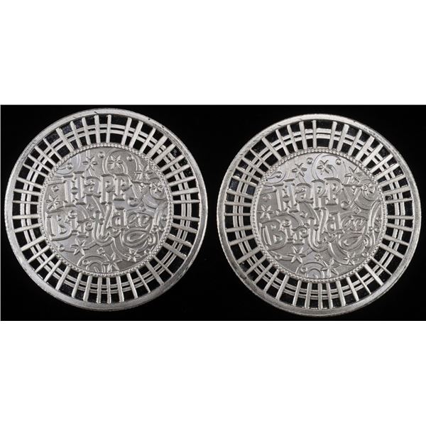 (2) 1 OZ .999 SILVER 2024 HAPPY BIRTHDAY ROUNDS