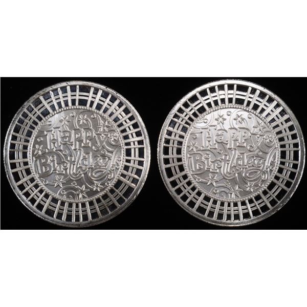 (2) 1 OZ .999 SILVER 2024 HAPPY BIRTHDAY ROUNDS