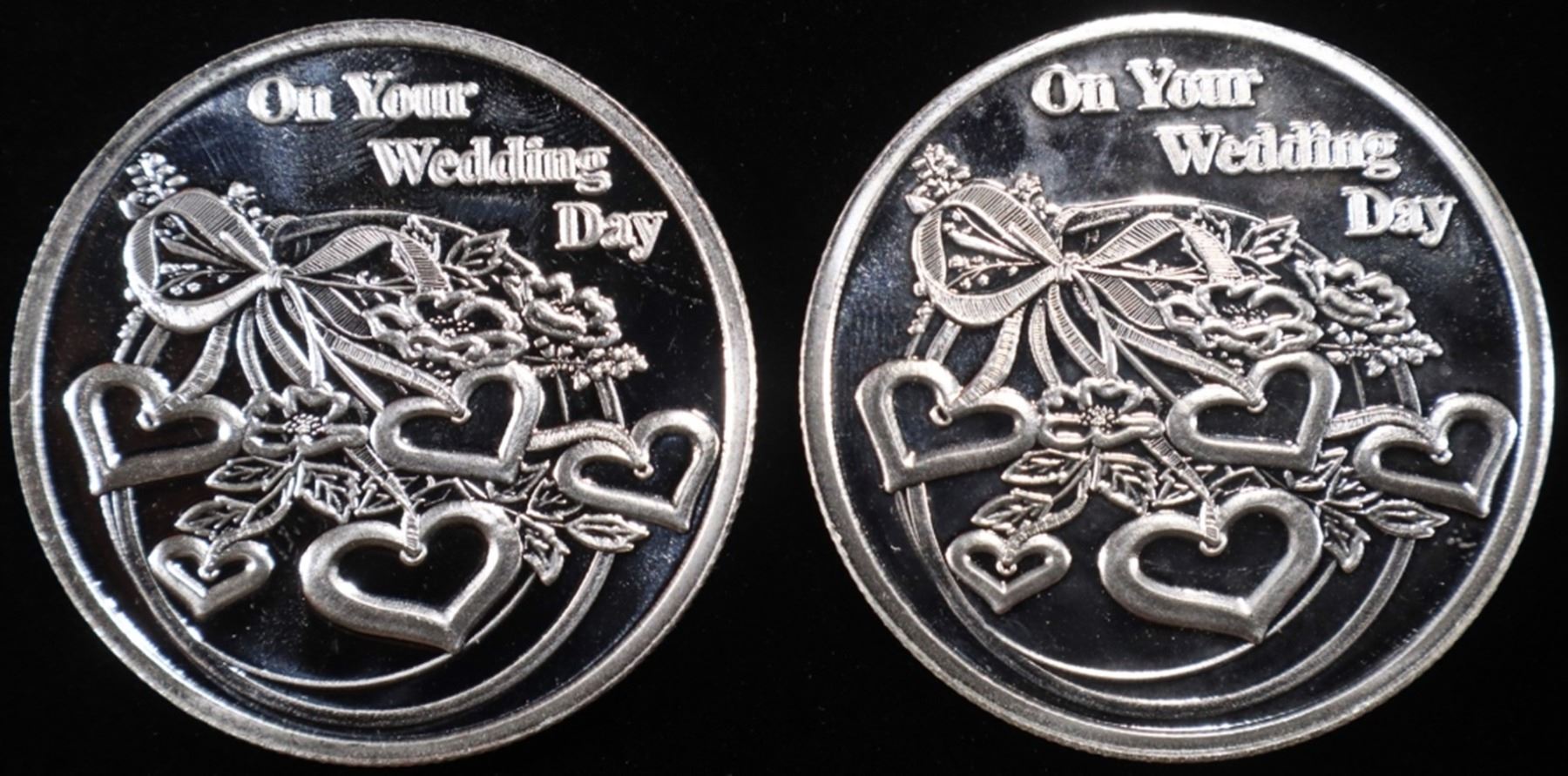 (2) 1 OZ .999 SILV 2024 ON YOUR WEDDING DAY ROUNDS