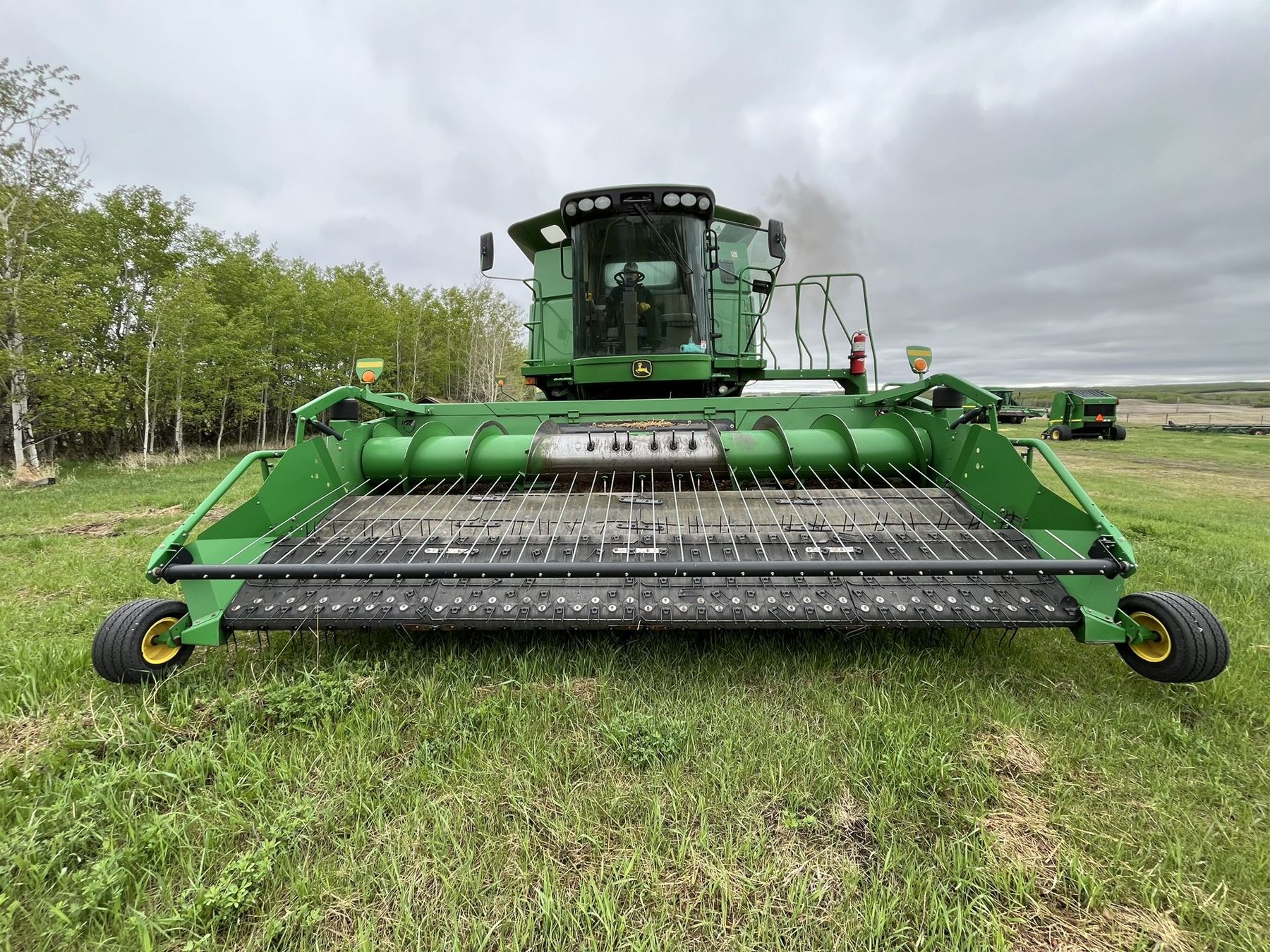 2008 John Deere 9870 Combine with 615P Pickup Header, Long Auger ...