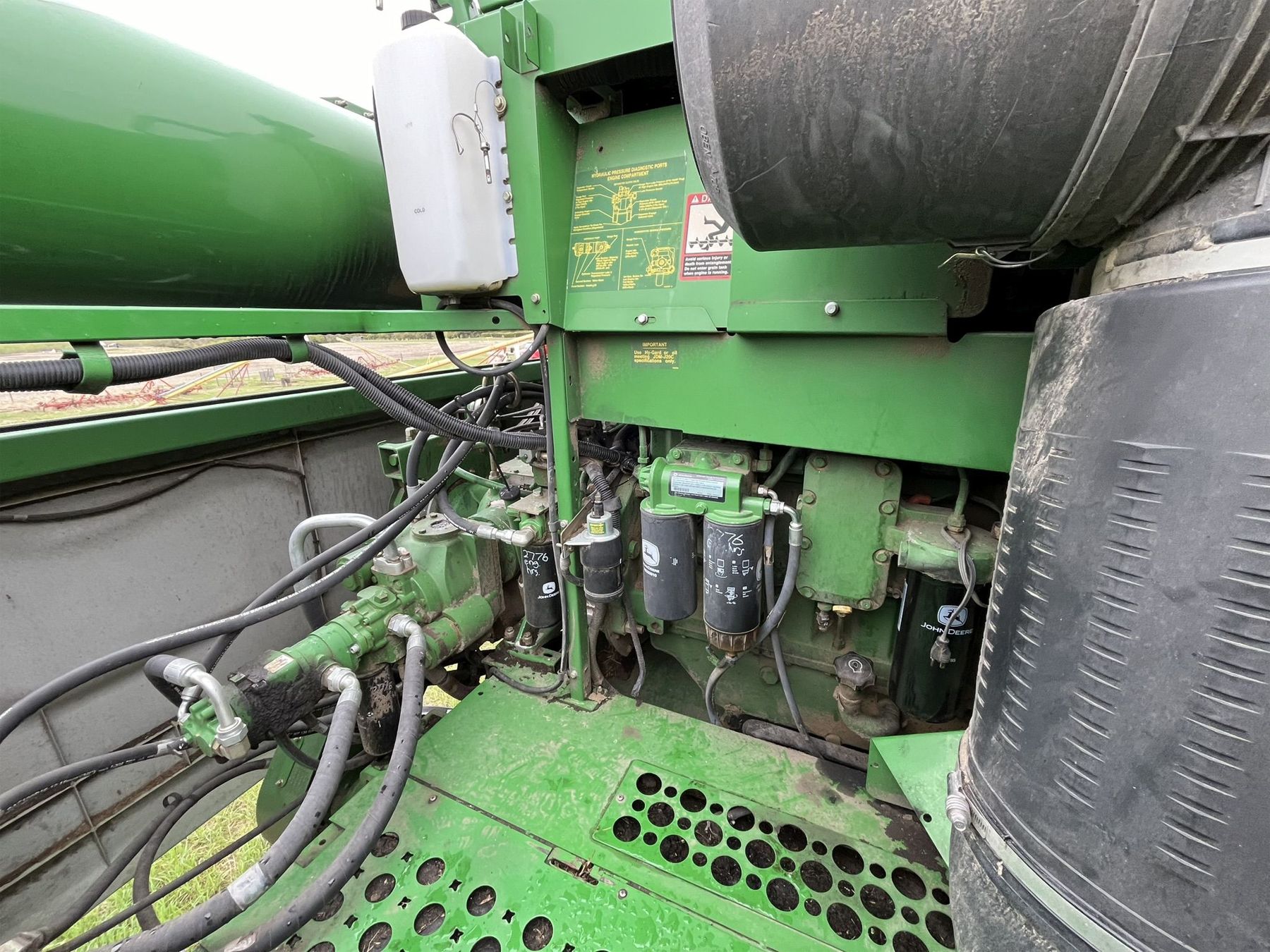 2008 John Deere 9870 Combine with 615P Pickup Header, Long Auger ...