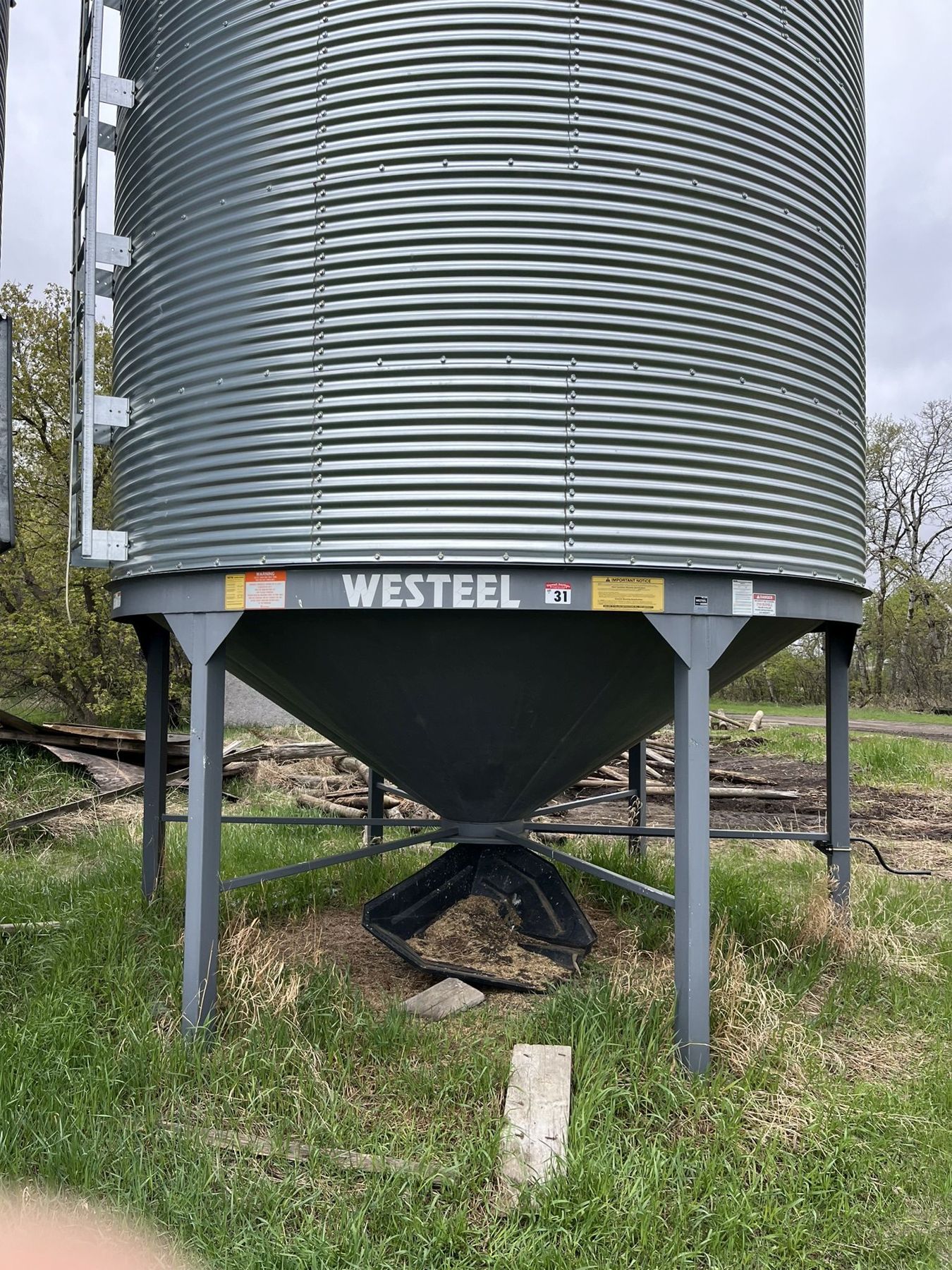 Westeel 6 Ring Hopper Grain Bin