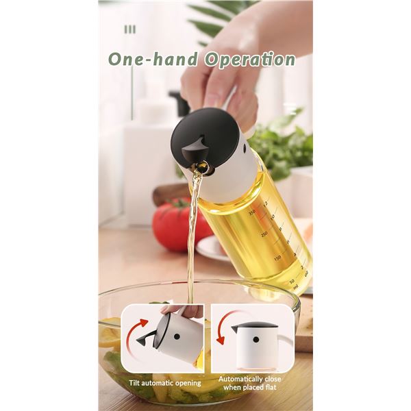 Brand New Automatic Lid Opening Kitchen Oil Bottle 360ml