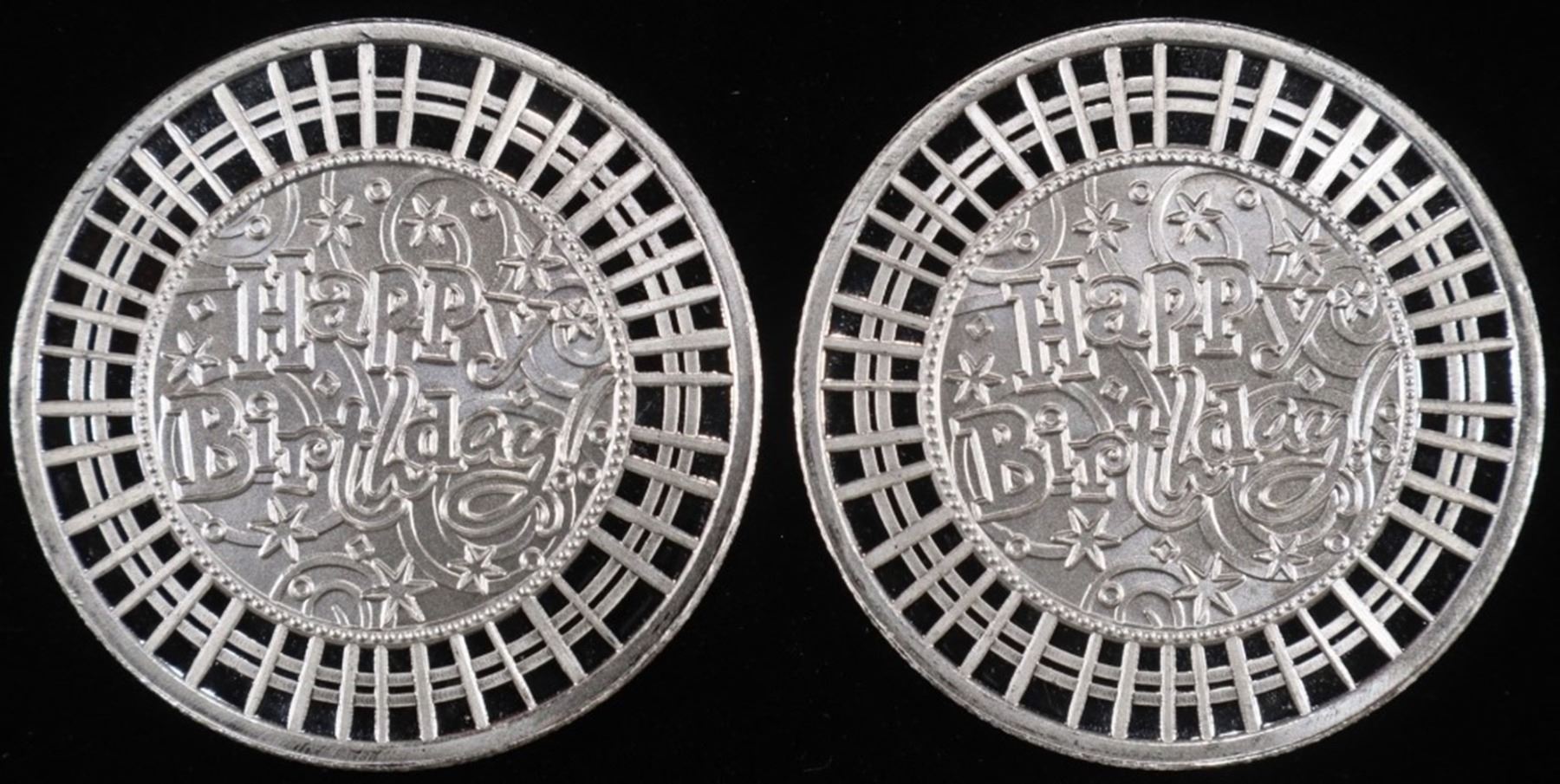 (2) 1 OZ .999 SILVER 2024 HAPPY BIRTHDAY ROUNDS