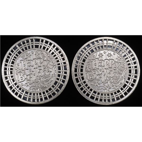 (2) 1 OZ .999 SILVER 2024 HAPPY BIRTHDAY ROUNDS
