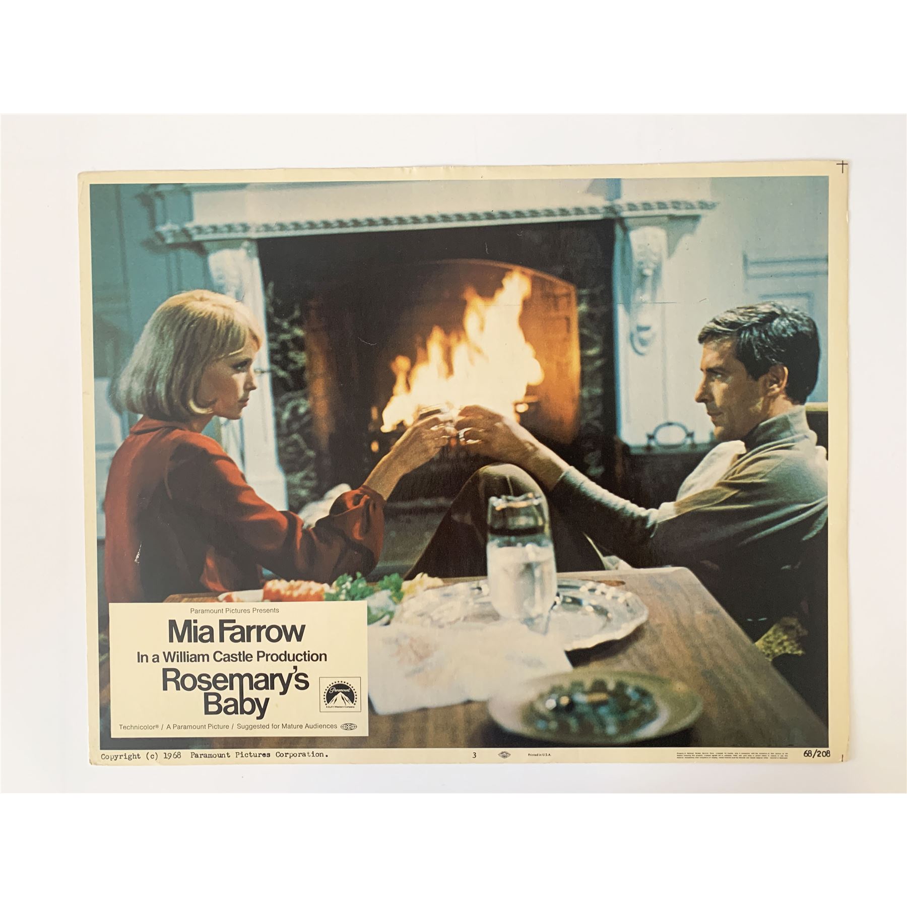 Rosemary's Baby original 1968 vintage lobby card