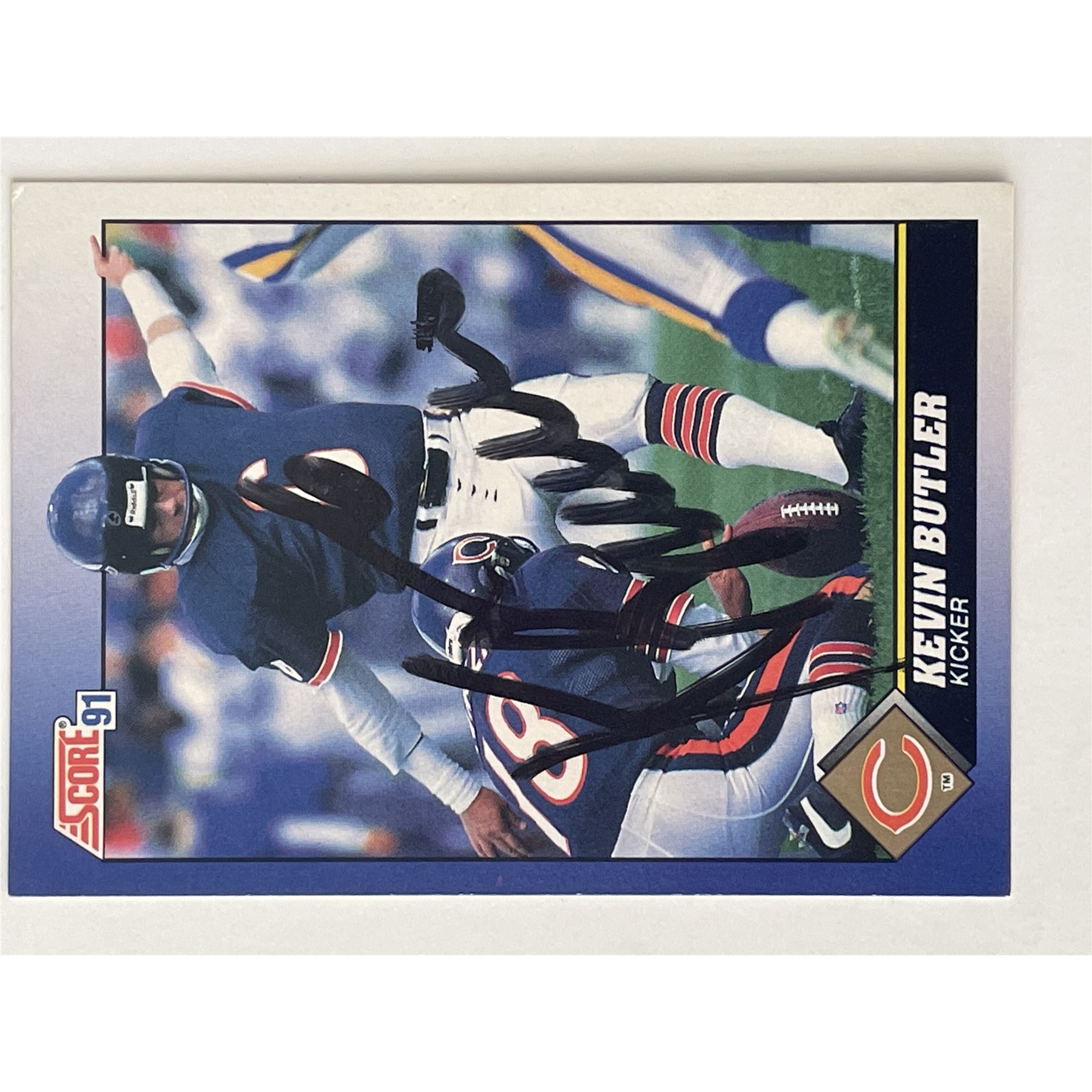 Chicago Bears Kevin Butler 1991 Score #29 signed trading card