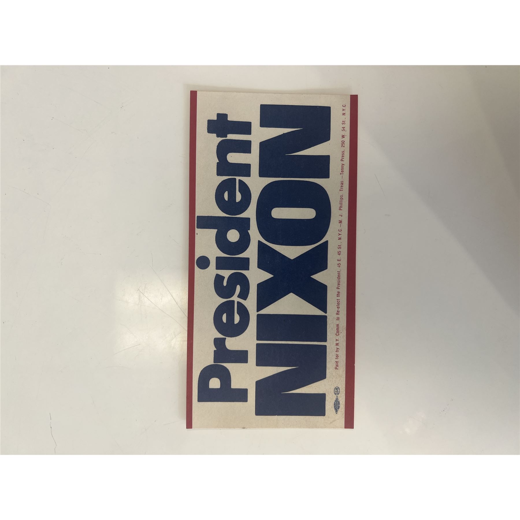 Richard Nixon presidential campaign sticker