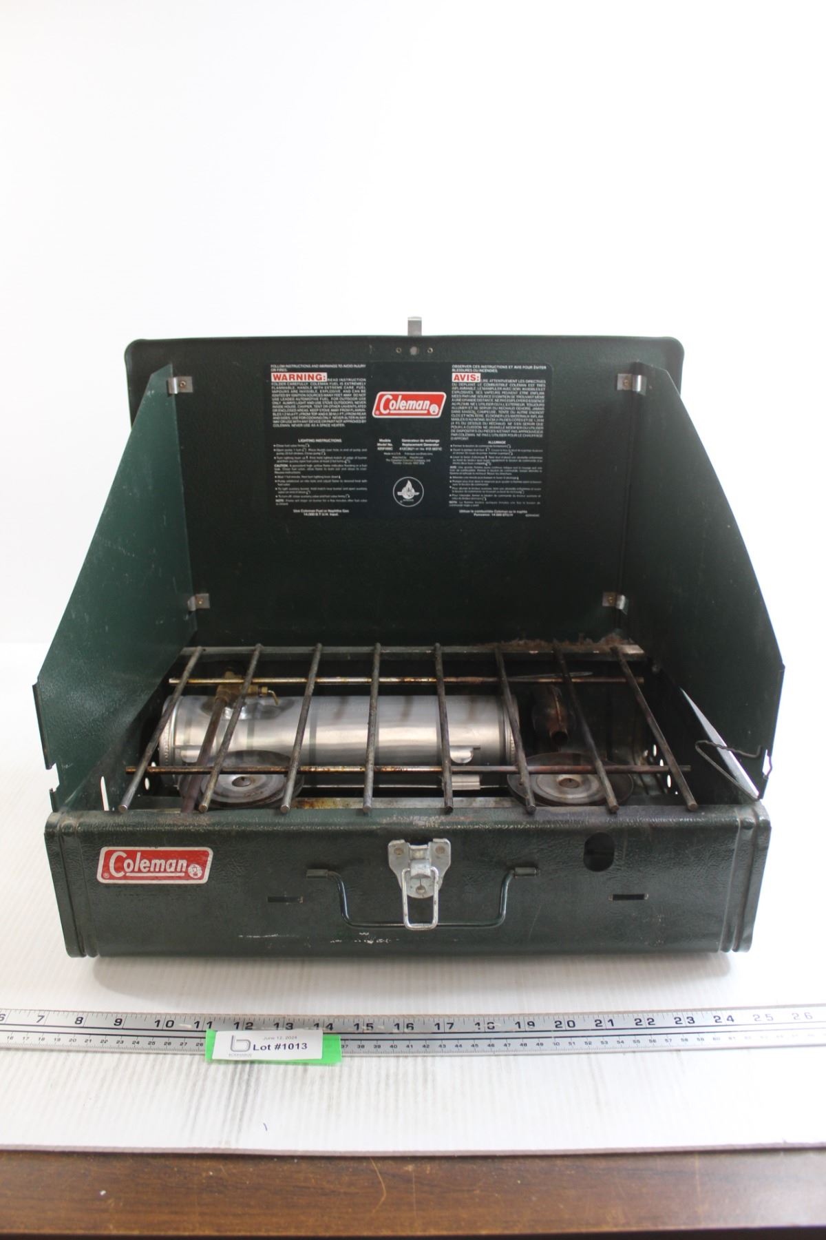 Coleman Camp Stove 425 with alternate fuel tank - Bodnarus Auctioneering