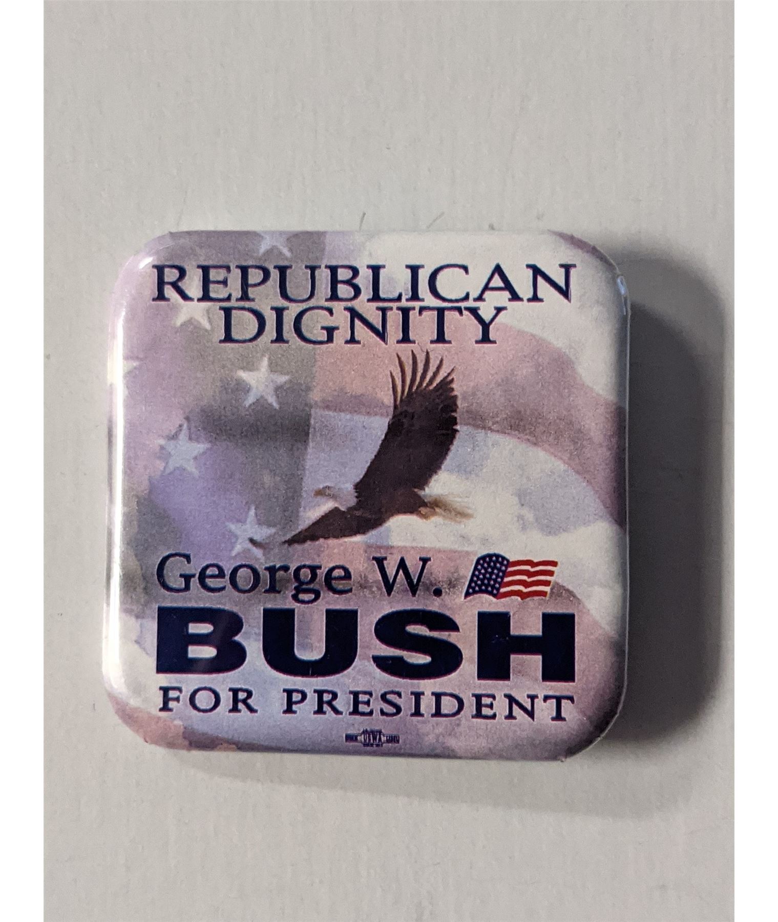 George W. Bush Republican Dignity Vintage Campaign Pin