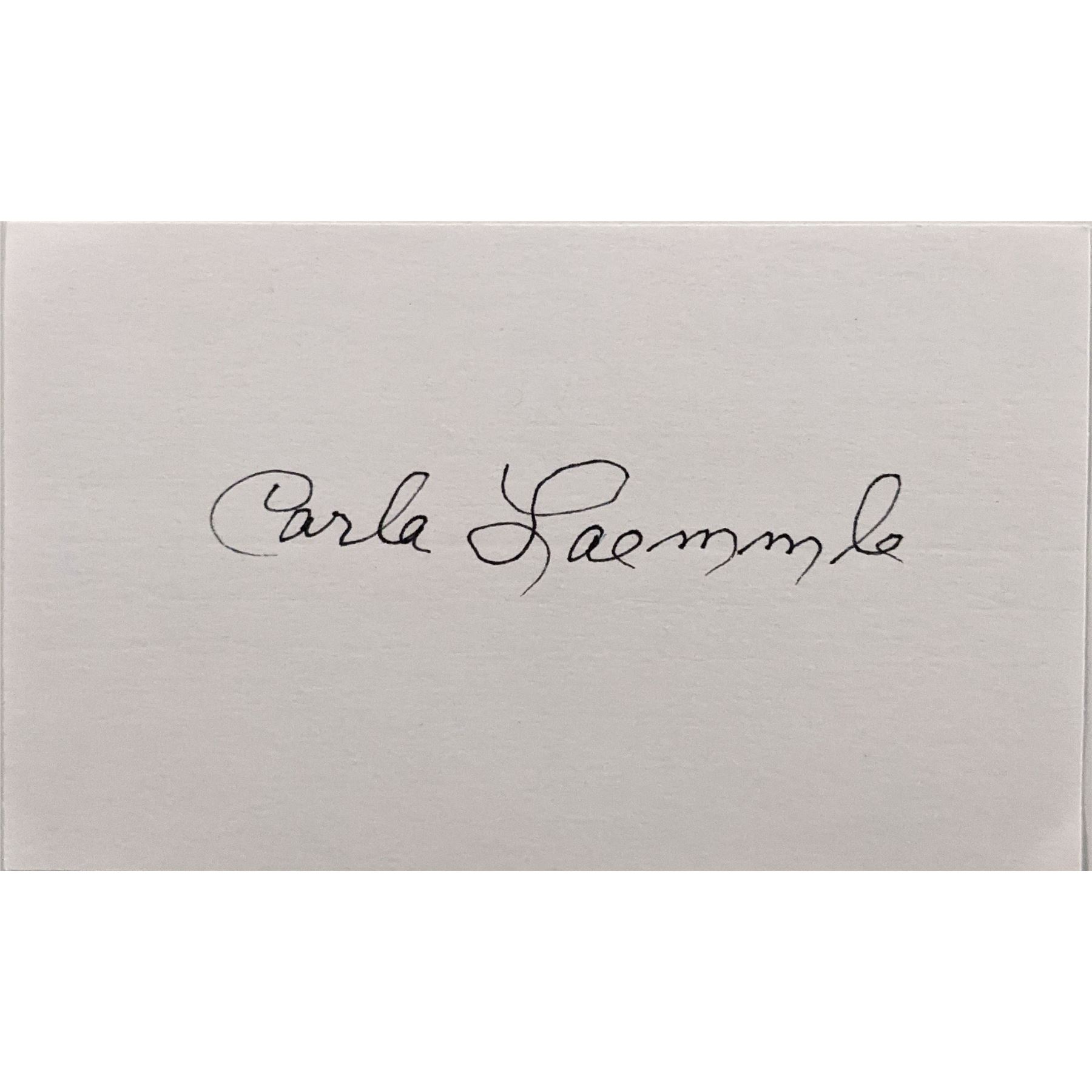 Carla Laemmle original signature