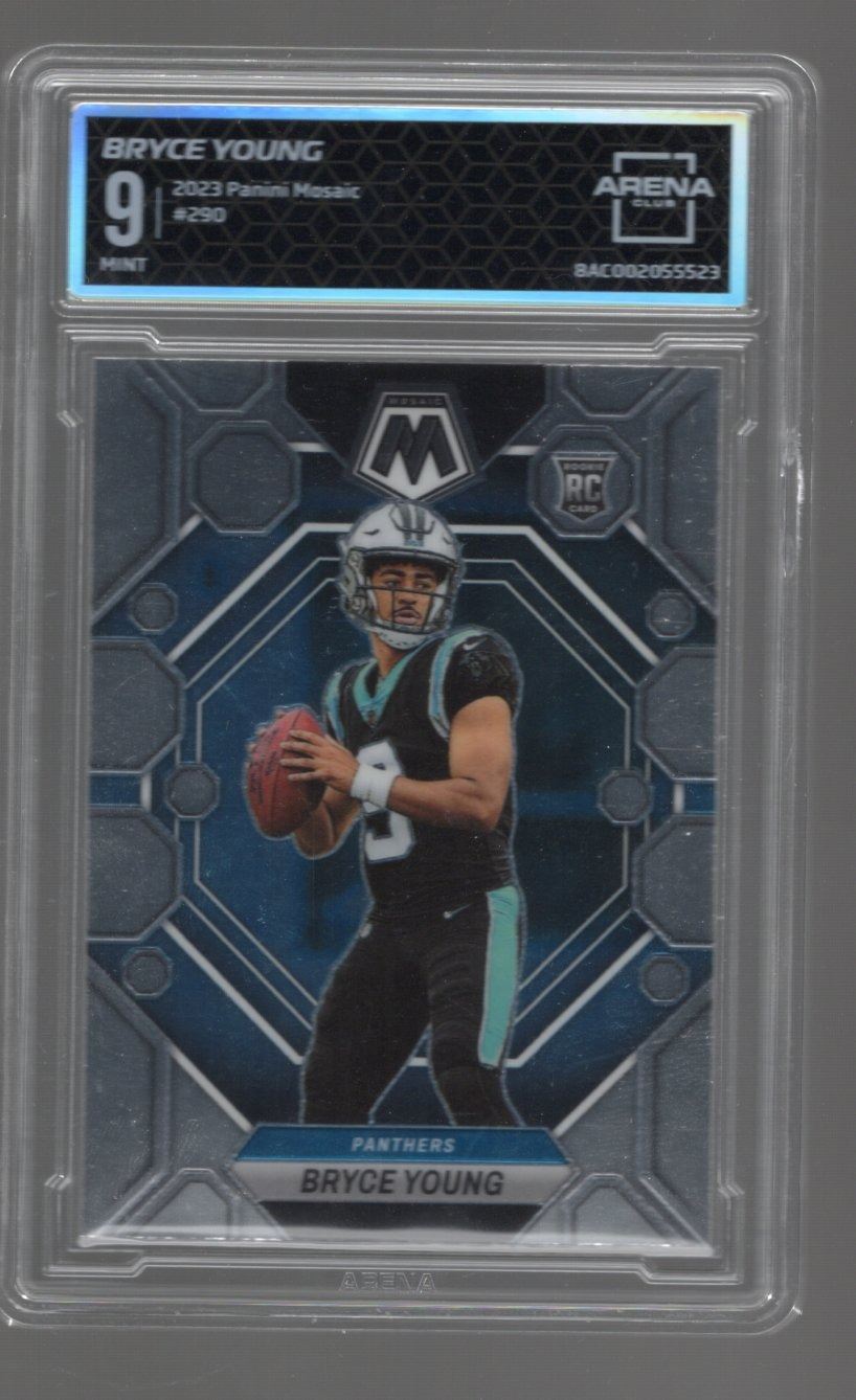Bryce Young ROOKIE CARD 2023 Panini Mosaic #290 Arena Grade 9