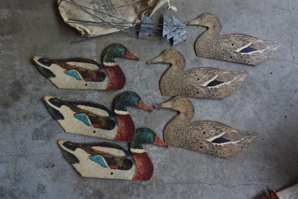 Johnson's folding fiber board duck decoys