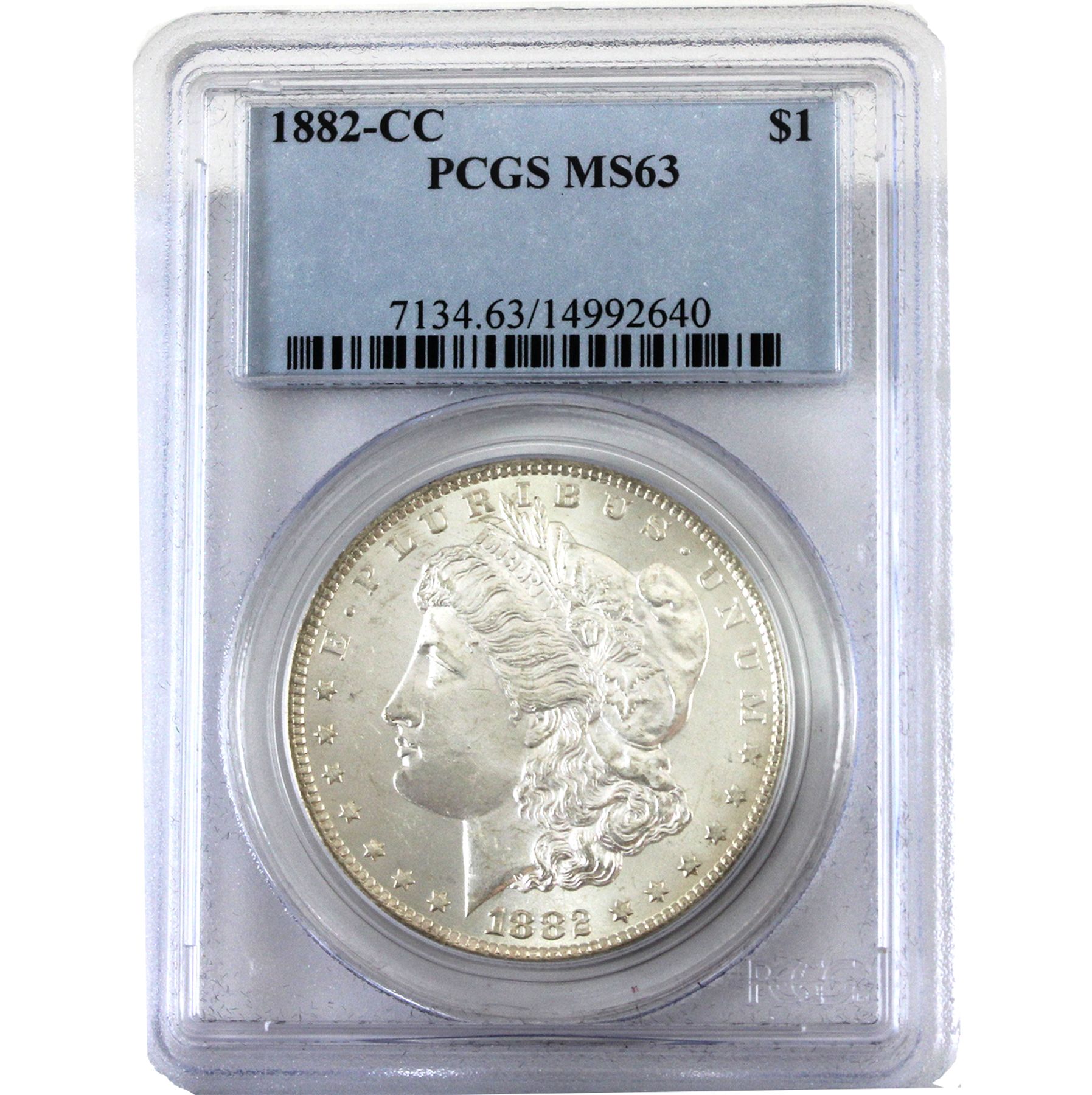 USA Silver 1882-CC Morgan Dollar PCGS MS63