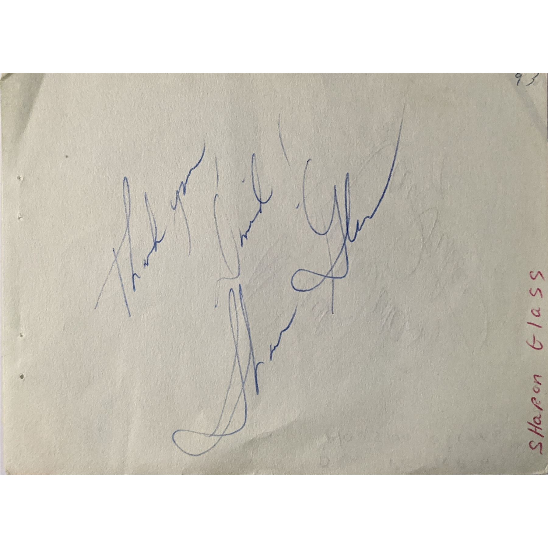 Sharon Gless and Dan Pastorini Double Sided Signature Cut