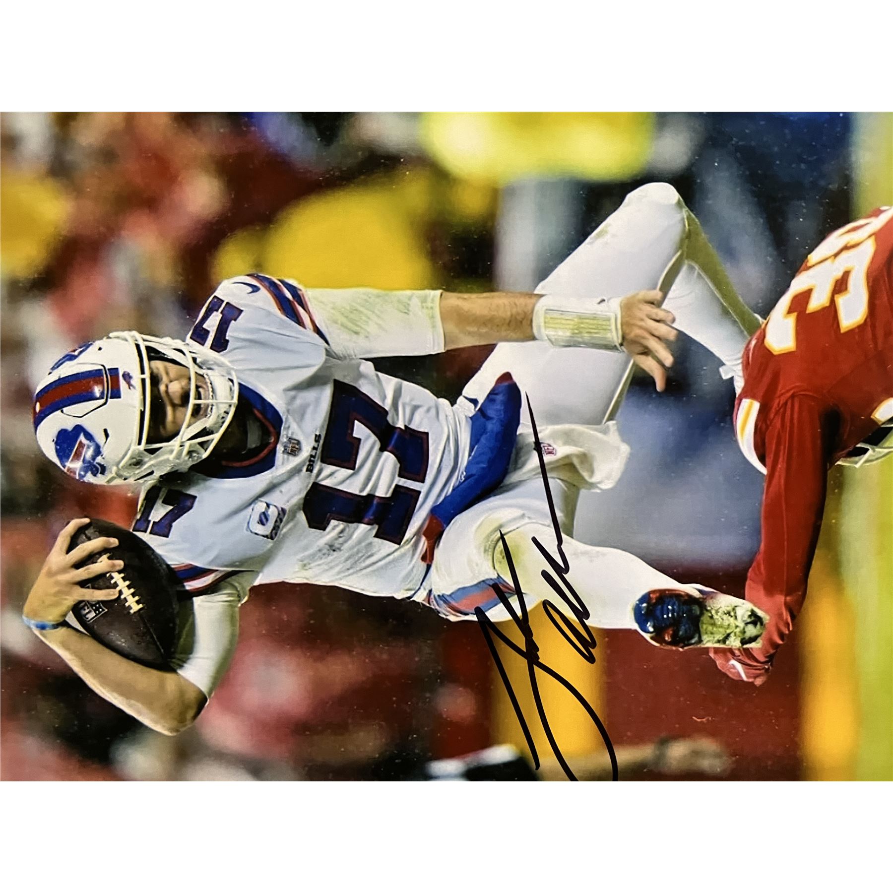 Buffalo Bills Quarterback Josh Allen signed photo. GFA Authenticated