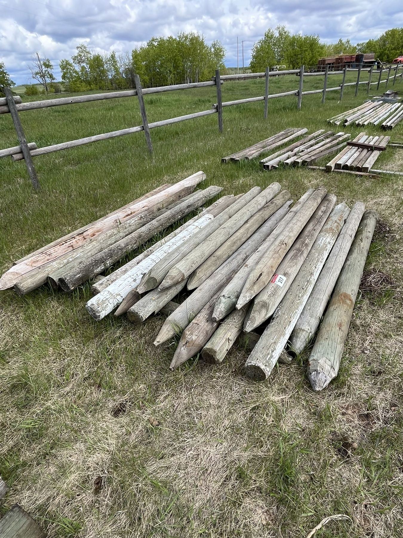 21 - 5-7in. X 7-8ft Length 7-8inch Sharpened Treated Posts