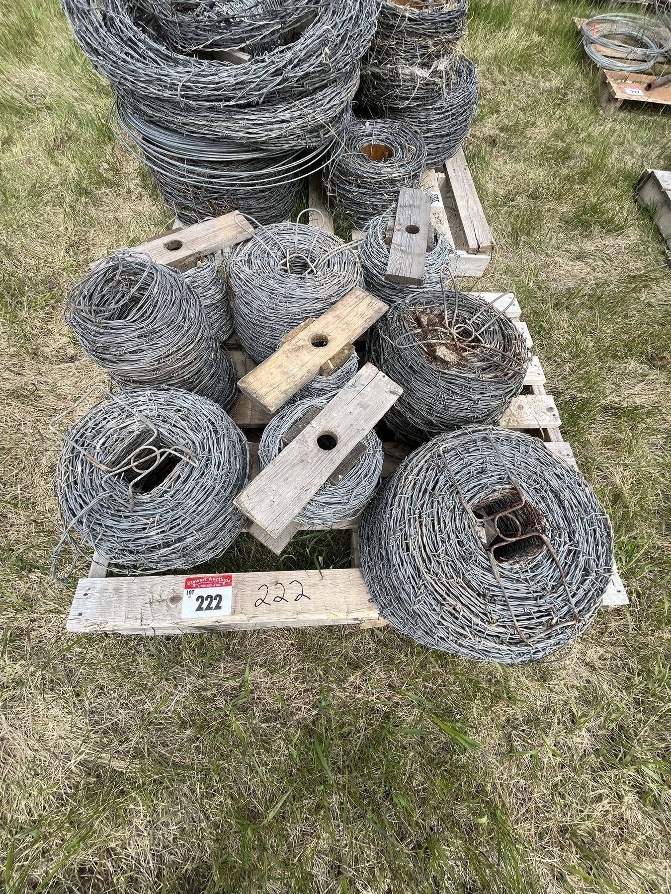 4 Full Spools, 5 Partial Spools Barbed Wire