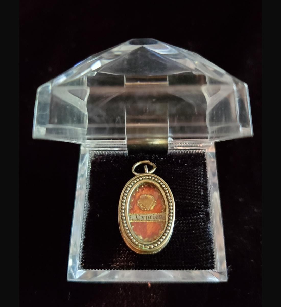 A fine 1st class relic of Saint Cyprian, Martyr