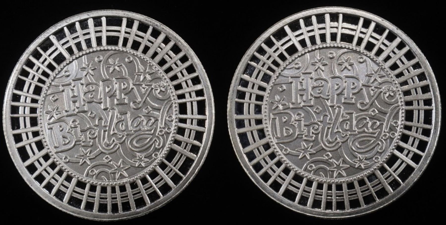 (2) 1 OZ .999 SILVER 2024 HAPPY BIRTHDAY ROUNDS