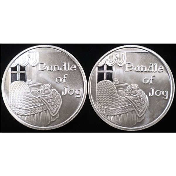 (2) 1 OZ .999 SILVER 2024 BUNDLE OF JOY ROUNDS