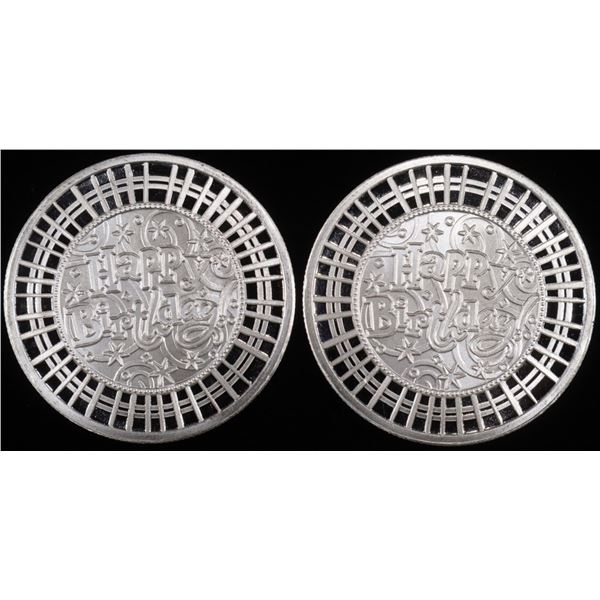 (2) 1 OZ .999 SILVER 2024 HAPPY BIRTHDAY ROUNDS