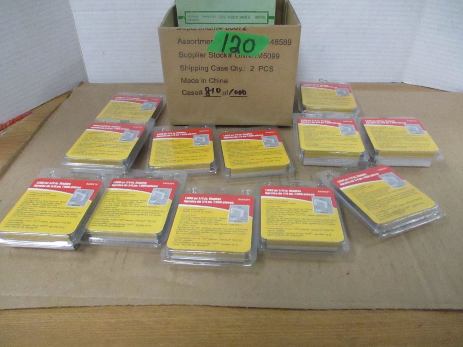 ESTATE: BOX C/W ASSORTED STAPLES