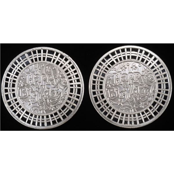 (2) 1 OZ .999 SILVER 2024 HAPPY BIRTHDAY ROUNDS