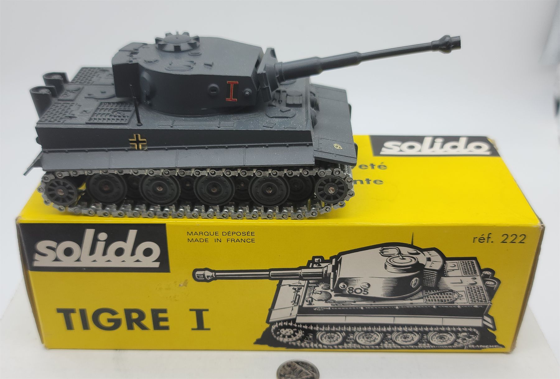 Solido Military # 222 German Tiger Tank I with Original Box