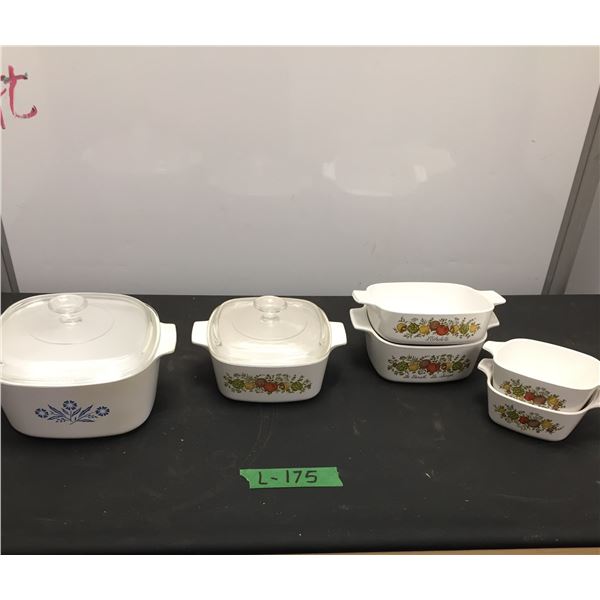 Vintage Corning ware cookware 7 pieces