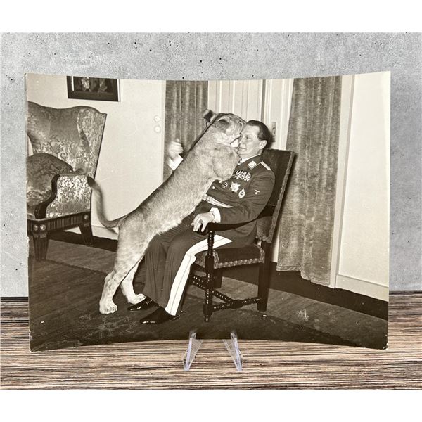 Hermann Goering With His Lion Photo