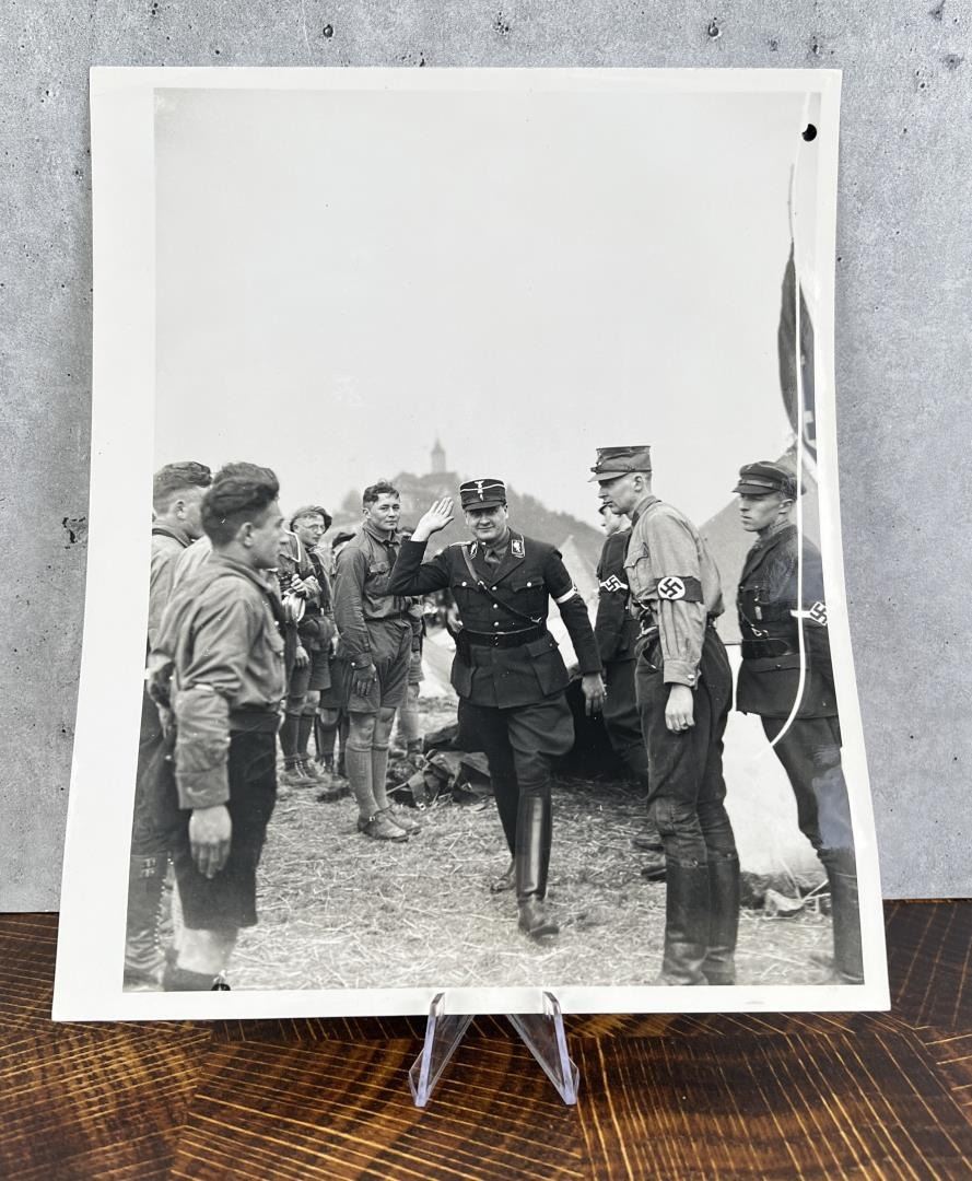 Baldur Schirach Inspects Hitler Youth Camp Photo