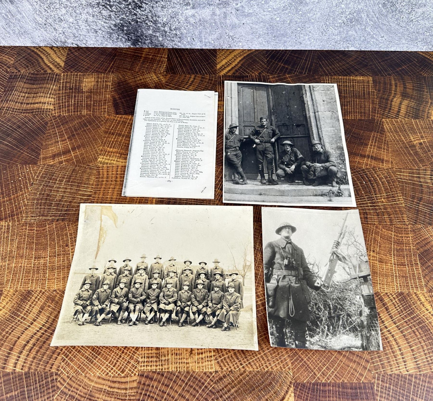 Identified WWI WW1 US Army Machine Gun Photo