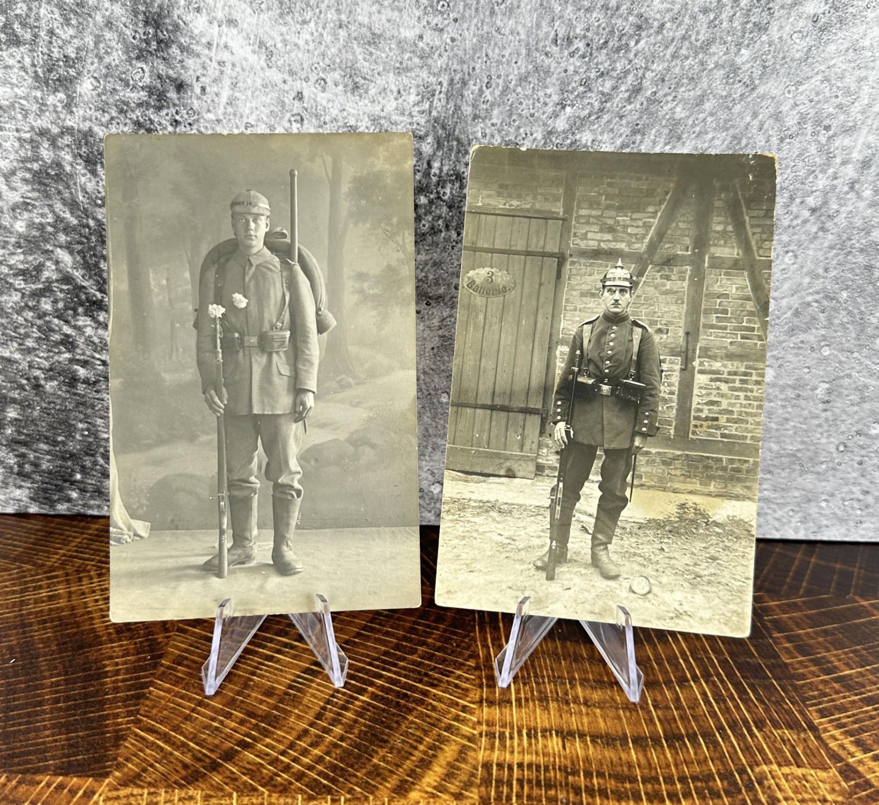 WWI WW1 Prussian Soldier RPPC Postcards