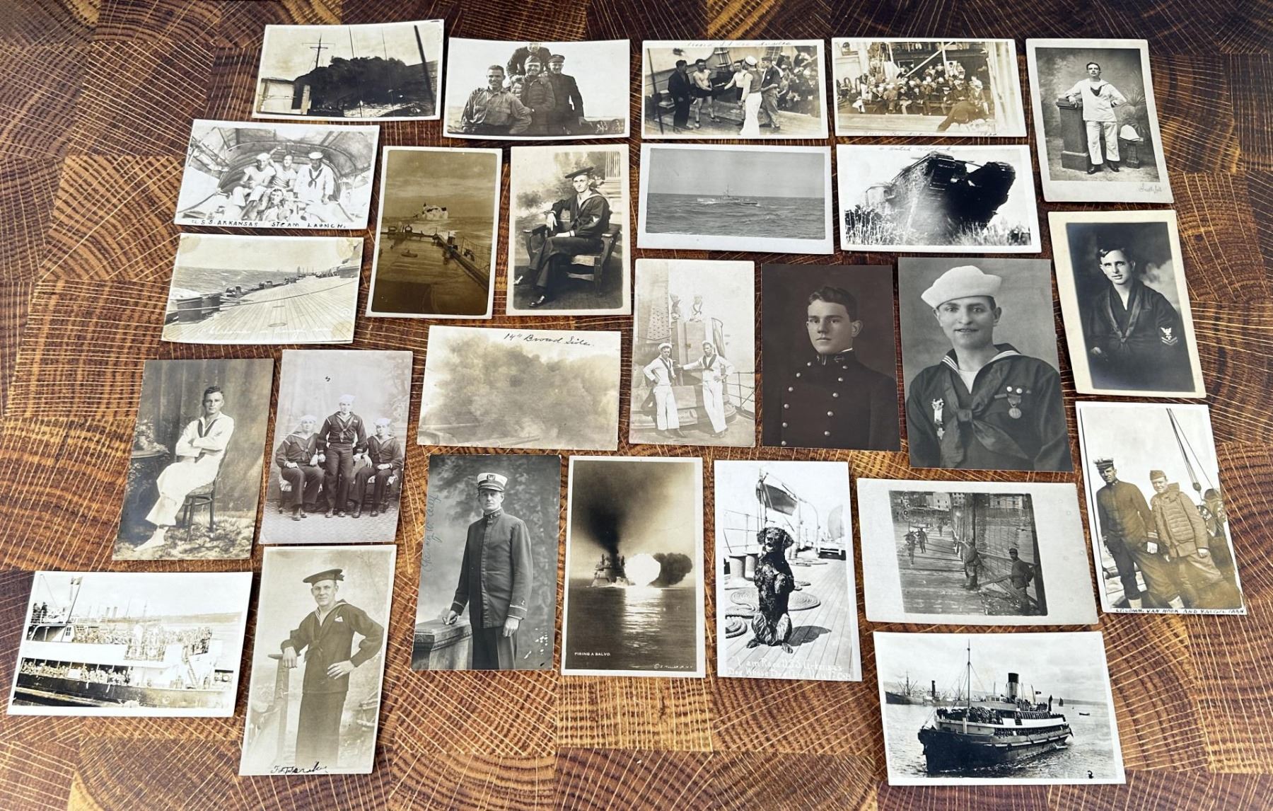 Collection of WWI WW1 US Navy RPPC Postcards