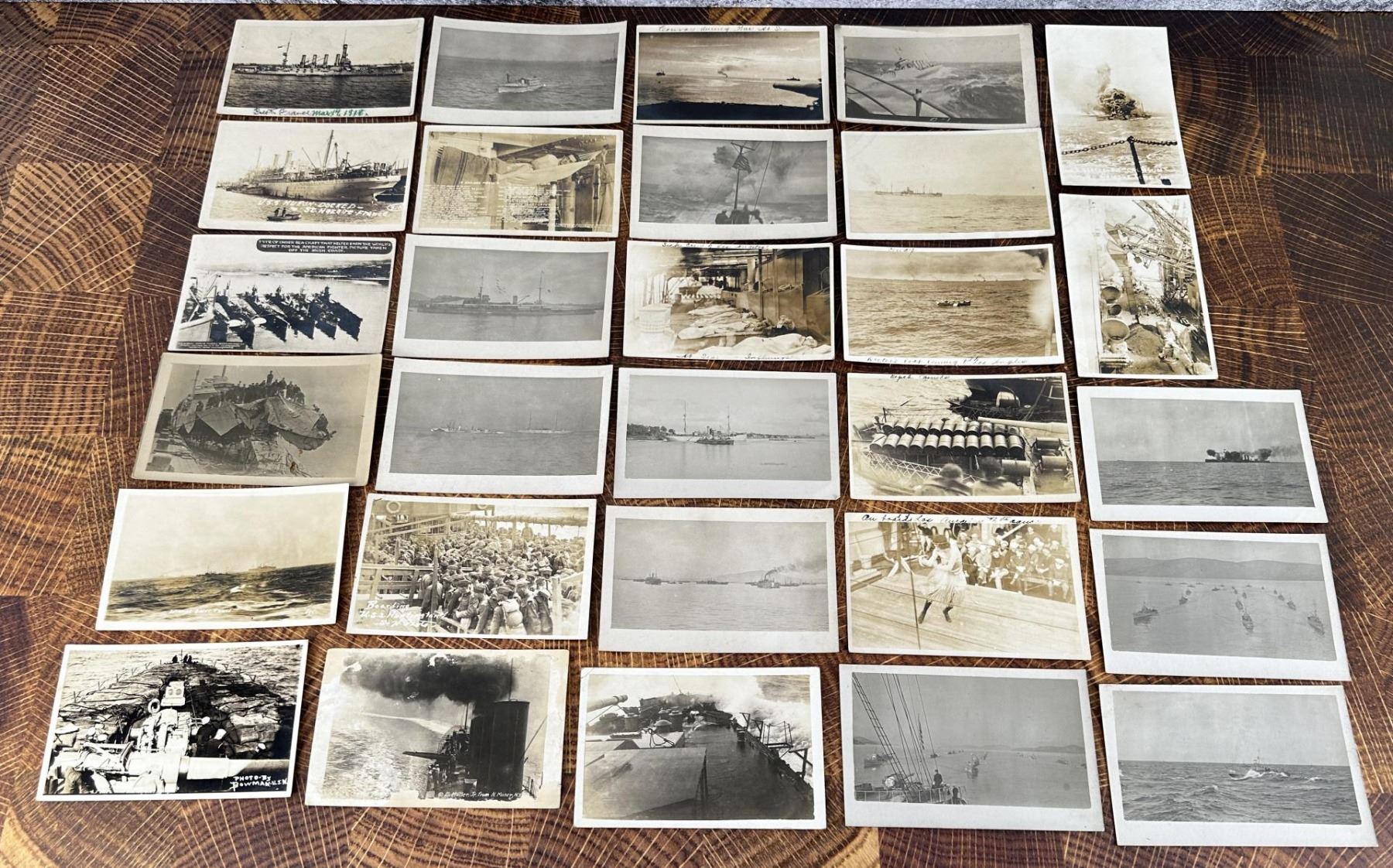 Collection of WWI WW1 US Navy RPPC Postcards