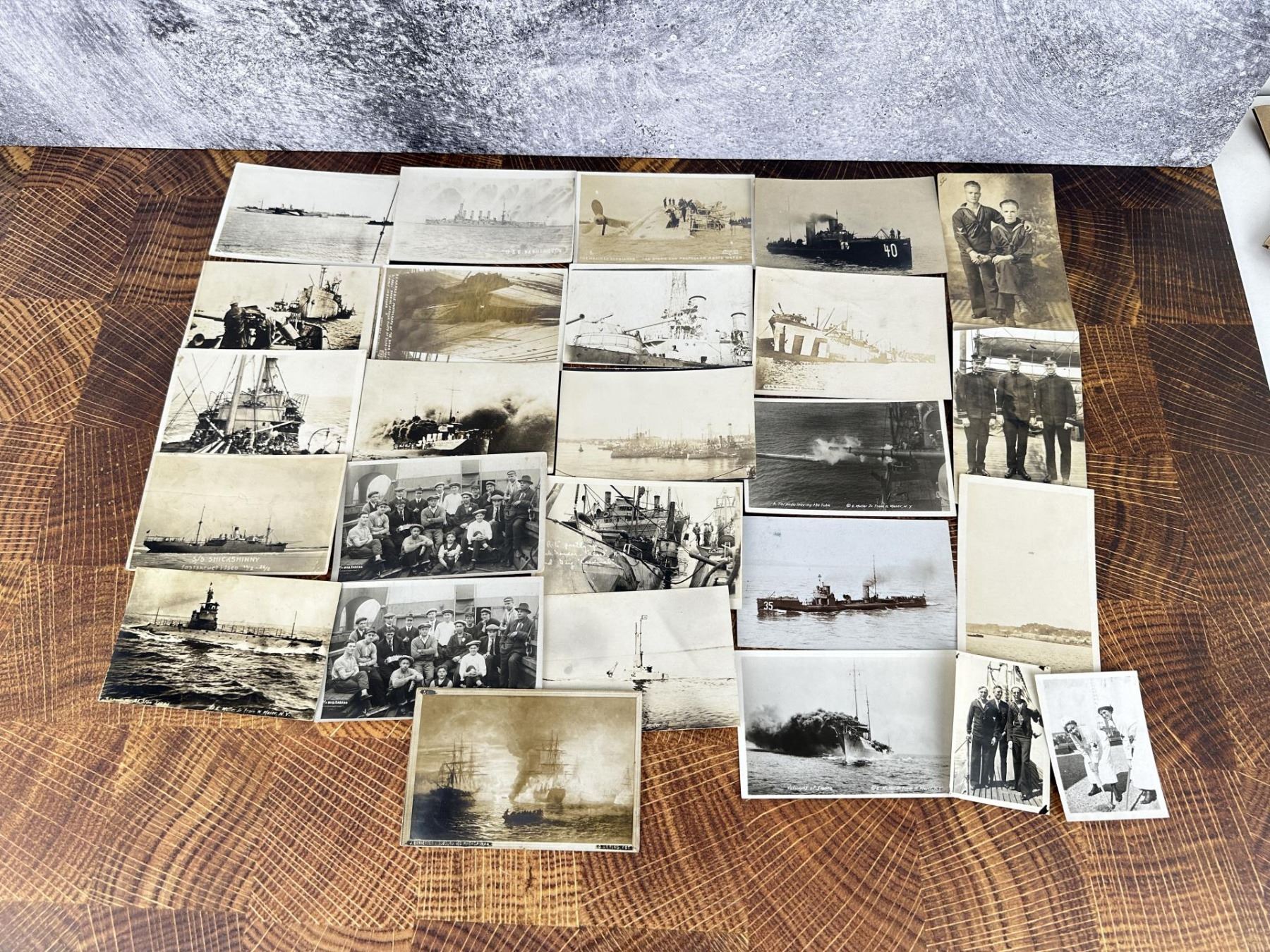 Collection of WWI WW1 US Navy RPPC Postcards