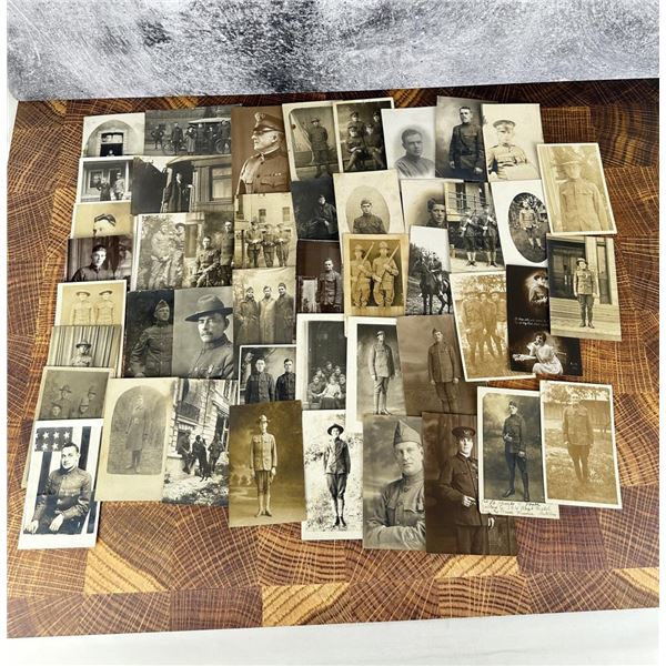 Collection of WWI WW1 US Army RPPC Postcards