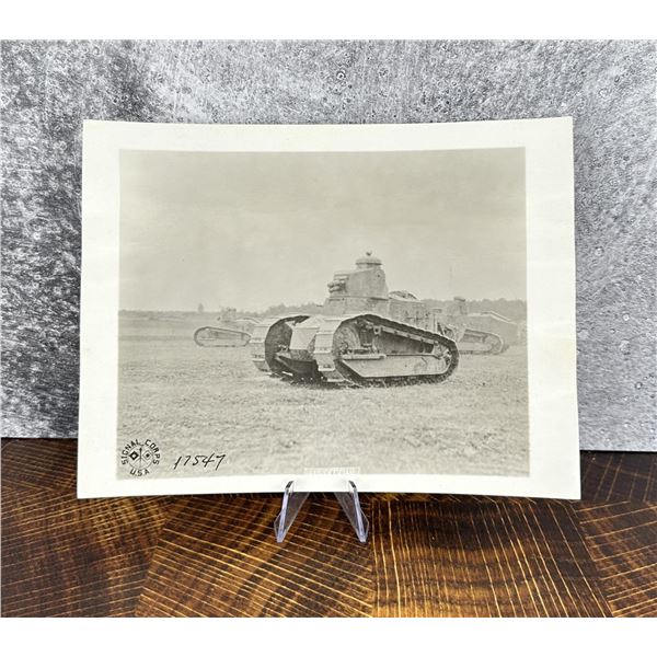 WWI WW1 US Army Tanks Advancing France Photo