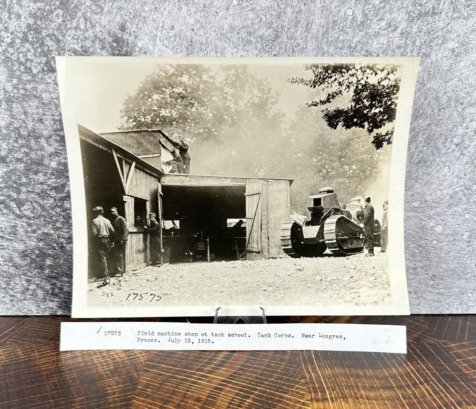 WWI WW1 US Army Tank School France Photo